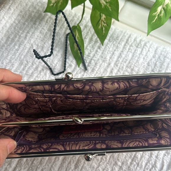 HOBO | Bags | Hobo Rare Double Kiss Lock And Zipped Wallet To Opposite ...
